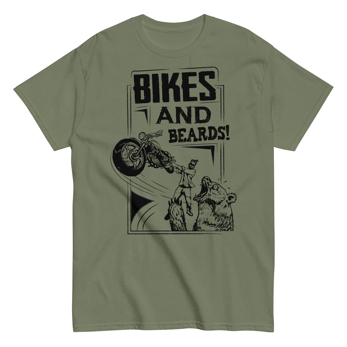 Motorcycle Tee Shirts | Bikes and Bears Tee | Bikes + Beards – Bikes ...