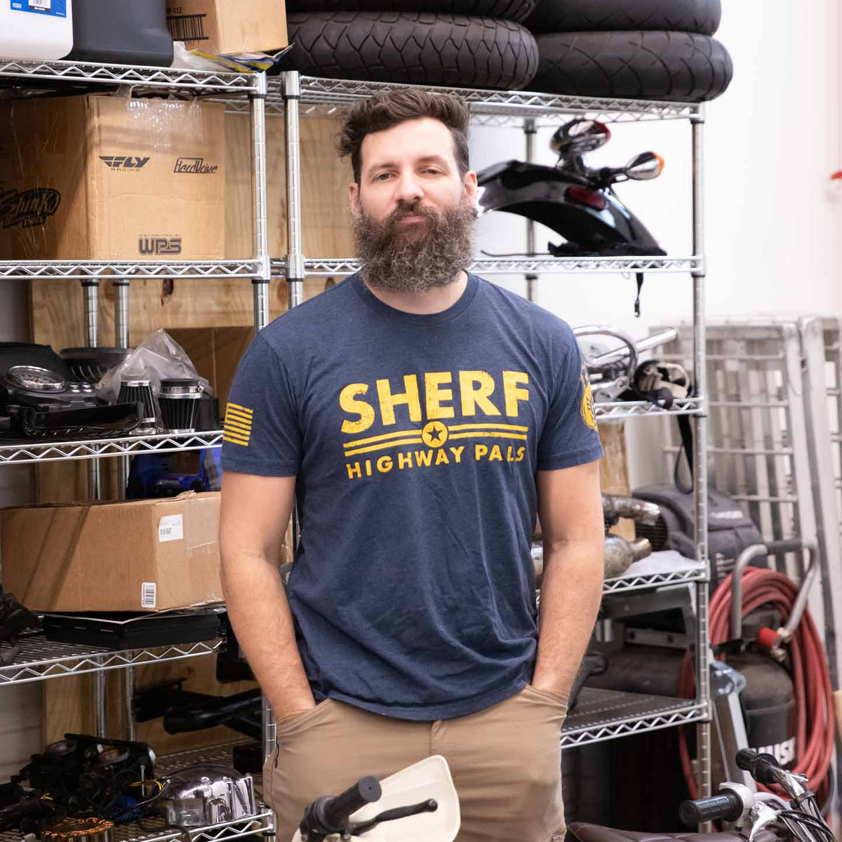 Sherf Department T-Shirt – Bikes and Beards Gear